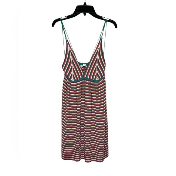 Zara | Dresses | Zara Striped Knit Baby Doll Mini Dress Sz S Boho Beach ...